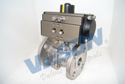 China Full Bore ANSI Class 150 Pneumatic Flanged Ball Valve 6mm-100mm with Fire-Safe API 607 Certification for sale