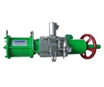 China Quarter Turn Single Acting Scotch Yoke Pneumatic Actuator - Nodular Cast Iron CE Certified for Power Plants for sale