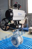 China Pneumatic Actuator Butterfly Valve DN25-300mm with 16 Bar Pressure Rating and EPDM Liner for Industrial Applications for sale