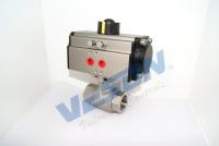 China Aluminum Alloy Pneumatic Ball Valve with Flanged Connection 0.25-0.8 Mpa Pressure Range for Industrial Air Systems for sale