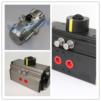 China Aluminum Alloy Rack Pinion Pneumatic Actuator Quarter Turn 90° ISO5211 for sale