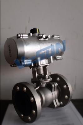 China SS304 Stainless Steel Rotary Actuator Ball Valve with 0.25-0.8 MPa Air Pressure and 90° Rotation for sale
