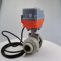 China 1.6MPa PPH UPVC Electric Actuated Ball Valve with 20Nm Torque and High Wear Resistance for Industrial Applications for sale