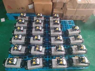 China ISO5211 3 Position Pneumatic Rack and Pinion Actuator 0-7bar Torque 8Nm to 4583Nm for sale