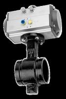 China Air Actuated Grooved Butterfly Valve with Spring Return for Water Trucks - Double-Acting Industrial Control Valve for sale