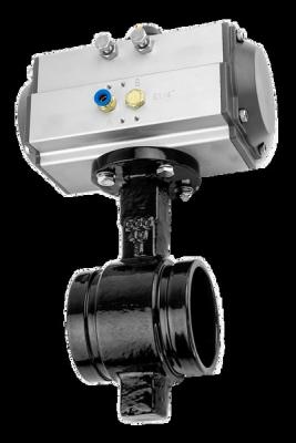 China Air Actuated Grooved Butterfly Valve with Spring Return for Water Trucks - Double-Acting Industrial Control Valve for sale
