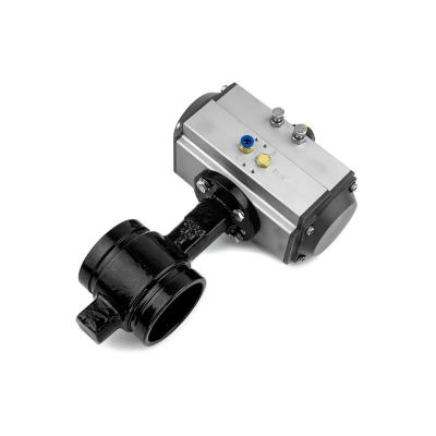 China Scotch Yoke Pneumatic Actuator Aluminum Alloy 90 Degree Rotation ISO5211 DIN3337 for sale