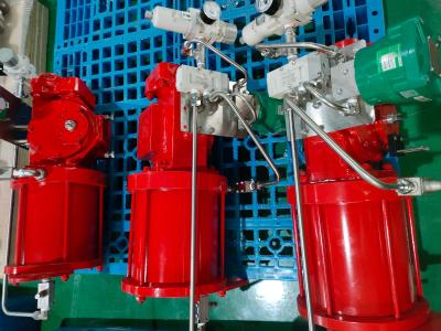 China Cast Iron Pneumatic Rotary Actuator 789-2421 Nm Torque Range with Anti-Corrosion for Offshore Applications for sale