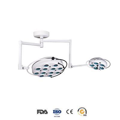 China Cold Light Ceiling Mounted Examination Light Operating Lamp Ceiling Double Dome for sale