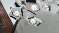 China 140000 Lux Double Head Ceiling Mounted Surgical Light With OSRAM LED Bulbs for sale