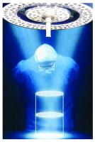 China Blue Color Dual Dome Ceiling Veterinary Surgery Lights , LED Operating Lamp 160000 LUX for sale