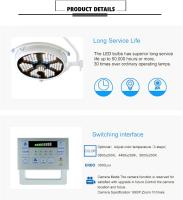China Double Arm 500500 LED Ceiling Mounted Surgical Light 120000Lux For Clinics for sale