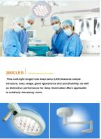 China Alluminum Alloy Examination Ceiling Mounted Surgical Lights 280C Cold Light Operating Lamp for sale