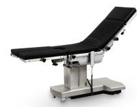 China German System Black Medical Examination Bed With Foot Control 350mm Sliding Distance for sale