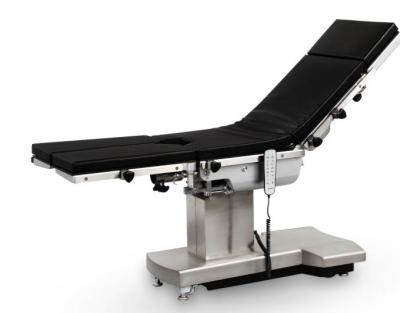 China German System Black Medical Examination Bed With Foot Control 350mm Sliding Distance for sale