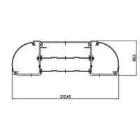 China Horizontal Wall Mounted Medical Bed Head Unit With Lights 2 Pcs End Cover for sale