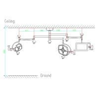 China 90W Power Consumption LED Surgical Lights / Surgical Operating Light With Camera for sale