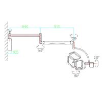 China Reliable LED Operating Room Lights Led Exam Lights 40W Total Power Consumption for sale