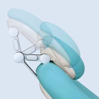 China Noiseless Motor Sanitary Leather Cushion Dental Chair for sale