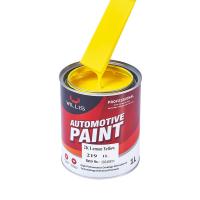 China Solid Metallic Bright Liquid 2k Automotive Paint Lemon Yellow Color for sale