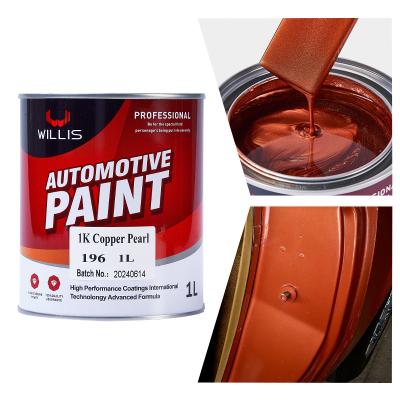 China Factory Supply Acrylic Lacquer 1K Basecoat Pearl Car Paint 1K Copper Pearl OEM Available Auto Refinish Spray Car Paint for sale