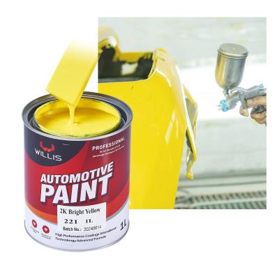 China White Black Liquid 2k Bright Yellow Car Paint Intermediate Primer Auto Refinish Paint Acrylic Spray Paint for sale
