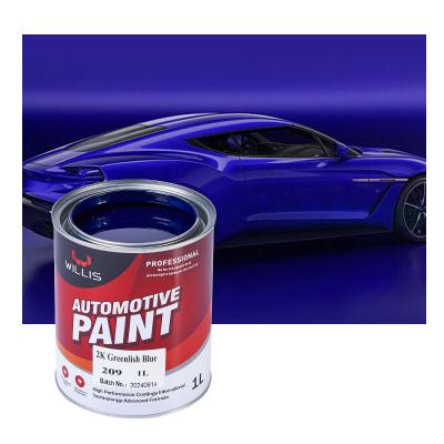 China Hard Metallic Blue Car Paint , Accurate Color Matching Vehicle Touch Up Paint Auto Refinish Paint for sale