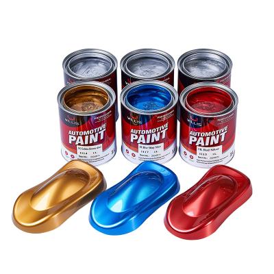 China Two Components Auto Refinish Paint Acrylic Lacquer Spray Paint Metallic Car Paint for sale