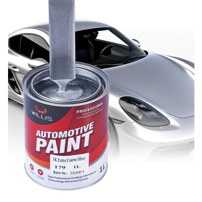 China Acrylic Pu Paint High Gloss 1k Metallic Silver Pearl Crystal Pearl 2k Solid Colors Car Refinish Spray Paint Auto Paint for sale