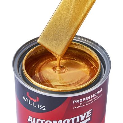 China 1K Pearl Car Paint for Customizable Liquid Coating in Golden Pearl Green Phase for sale