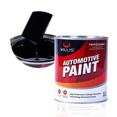 China High Gloss 2K Extra Black Automotive Coating Car Painting Refinish Basecoat Top Coat Metallic Color Paint for Boat Paint Repair for sale