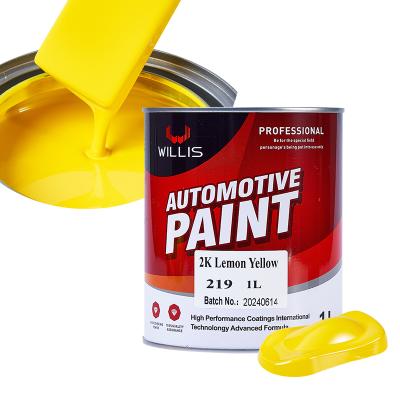 China 2K Automotive Paint Lemon Yellow for Automotive Repair with 1L 4L 20L 200L Sizes and 2 Years Shelf Life for sale