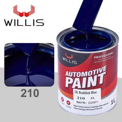 China 2K Acrylic Boat Car Spray Paint Reddish Blue Automotive Metallic Color for Car Repair Multiple Colors Available WILLIS Model 210 for sale