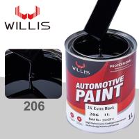 China Acrylic 1K 2K Polyurethane Spray Paint Metallic Color Car Body Automotive Repair Refinish Liquid Coating WILLIS Model 206 for sale
