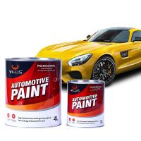 China High Quality WILLIS 2K Medium Yellow Acrylic Based Liquid Coating Car Paint Auto Spray Repair Furniture Paint for sale