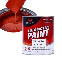 China Hot Selling 2K Iron Red Automotive Coating Factory Supply OEM Available Acrylic Resin Liquid Car Painting Refinish Coat Paint for sale