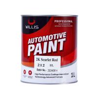 China High Gloss 2K Scarlet Red Auto Refinish Liquid Coating Paint Solid Red Base Coating with Resin Acrylic for Automotive Vehicles for sale