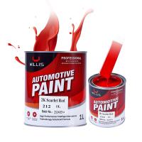 China High Gloss 2K Scarlet Red Auto Refinish Liquid Coating Paint Solid Red Base Coating with Resin Acrylic for Automotive Vehicles for sale