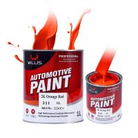 China Automotive 2K Acrylic Coating Paint Orange Red Metallic Color Hot Selling Good Price Multiple Colors Available for sale