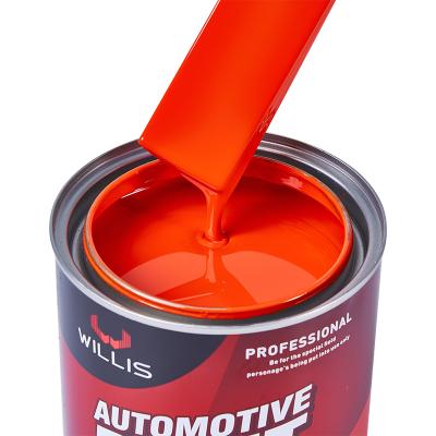 China Automotive 2K Acrylic Coating Paint Orange Red Metallic Color Hot Selling Good Price Multiple Colors Available for sale