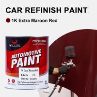 China Willis Auto Repair Liquid Coating 1K Basecoat Extra Maroon Red Acrylic Resin Car Refinish Spray Application Automotive Paint for sale