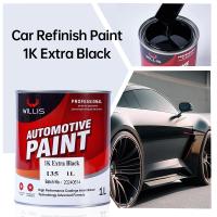 China 1K Extra Black Liquid Automotive Refinish Coating Paint 1K Solid Color Base Coat for Plastic Black Automotive Coating for sale