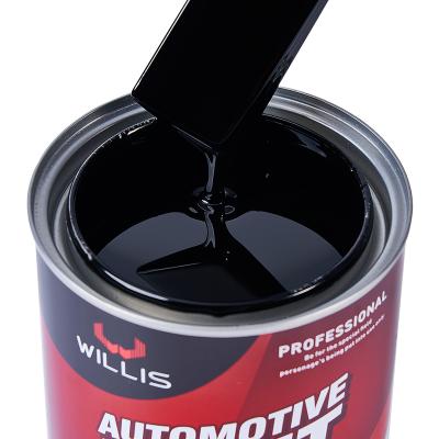 China 1K Extra Black Liquid Automotive Refinish Coating Paint 1K Solid Color Base Coat for Plastic Black Automotive Coating for sale