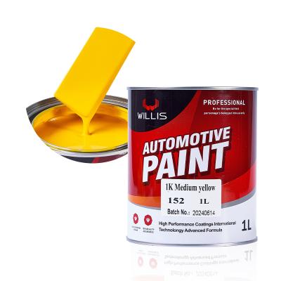 China Factory Direct Sales 1K Medium Yellow One-Component Acrylic Resin Liquid Car Repair Paint Ultra-Low Price Spray Coating & Paint for sale