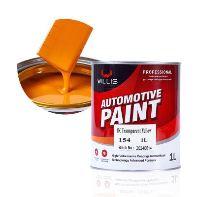 China Willis 1K Basecoat Auto Refinish Car Paint Solid Color 1K 2K Acrylic Resin Coating Transparent Yellow Auto Repair Paint China for sale