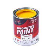 China Solid Color 1K Yellow Auto Refinish Car Paint Chinese Made Acrylic Resin Coating Liquid State for Spray Application for sale