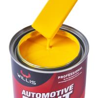 China Solid Color 1K Yellow Auto Refinish Car Paint Chinese Made Acrylic Resin Coating Liquid State for Spray Application for sale