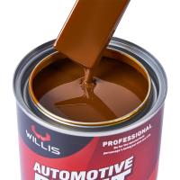 China 1K Transparent Iron Yellow Basecoat Auto Paint Acrylic Resin Liquid Coating for Car Refinish OEM Available Auto Paint Thinner for sale