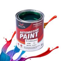 China 1K Golden Green Car Spray Paint One-Component Acrylic Resin Liquid Automotive Refinish Paint Solid Color 1K Color Paint China for sale