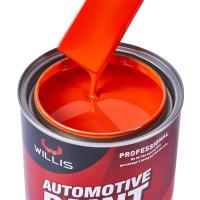 China WILLIS 1K Orange Car Spray Paint One-Component Automotive Refinish Acrylic Resin Liquid Coating Solid Color 1K Color Paint China for sale